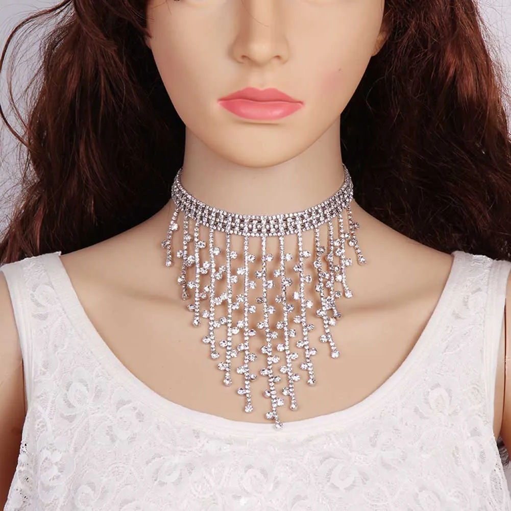 Fashion Jewelry Statement Necklace Women Big Tassel Wedding Choker Fashion Jewelry Statement Necklace Women Big Tassel Wedding Choker