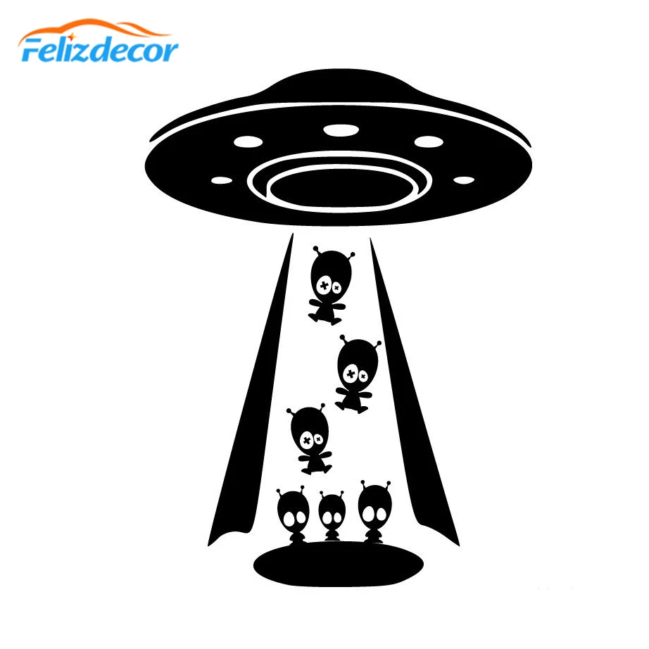 Alien invaders stick family Car Decal Art UFO Car Decals, Alien Auto ...