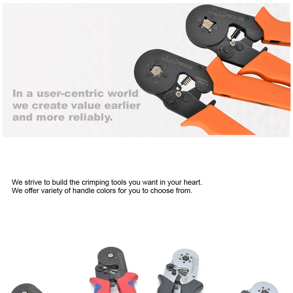 PINCE DE SERRAGE,6-6AWSET--Pince à sertir pour Tube quadrirotor, outils à main HSC8, 6 6 0.25 ...