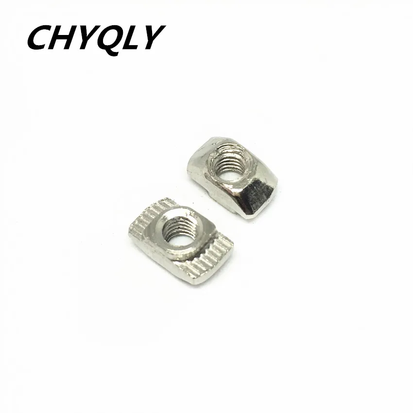 100pcs 20 M3 T Nut Hammer Nut Aluminum Connector T Fastener Sliding Nut Nickel Plated Carbon ...