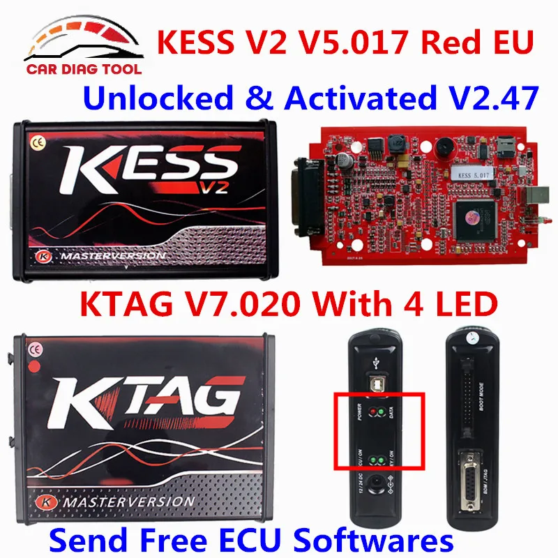 2018 Released Online Kess V2 V5.017 V2.47 Red Eu Obd2 Manager Tuning ...