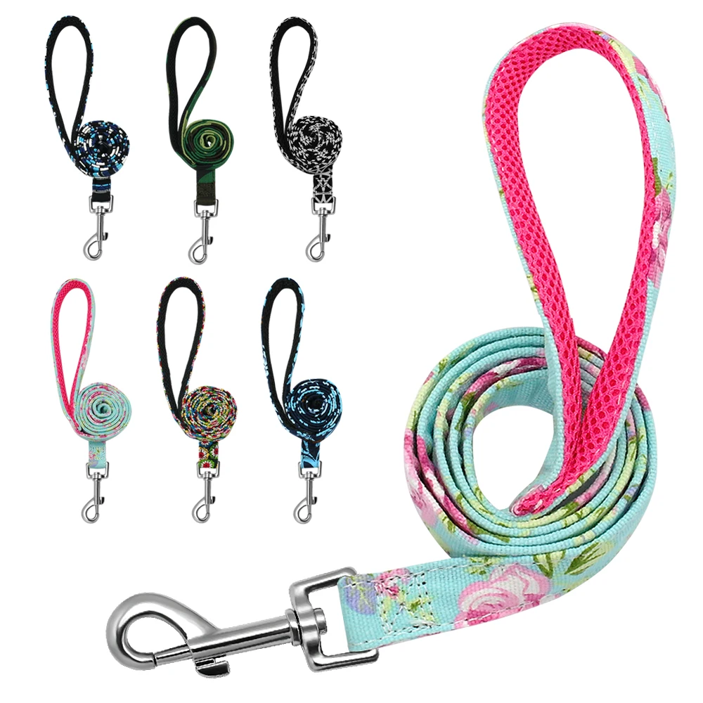 Pet Dog Leash Nylon Print Dog Leashes Rope Small Medium Lead for Dogs ...