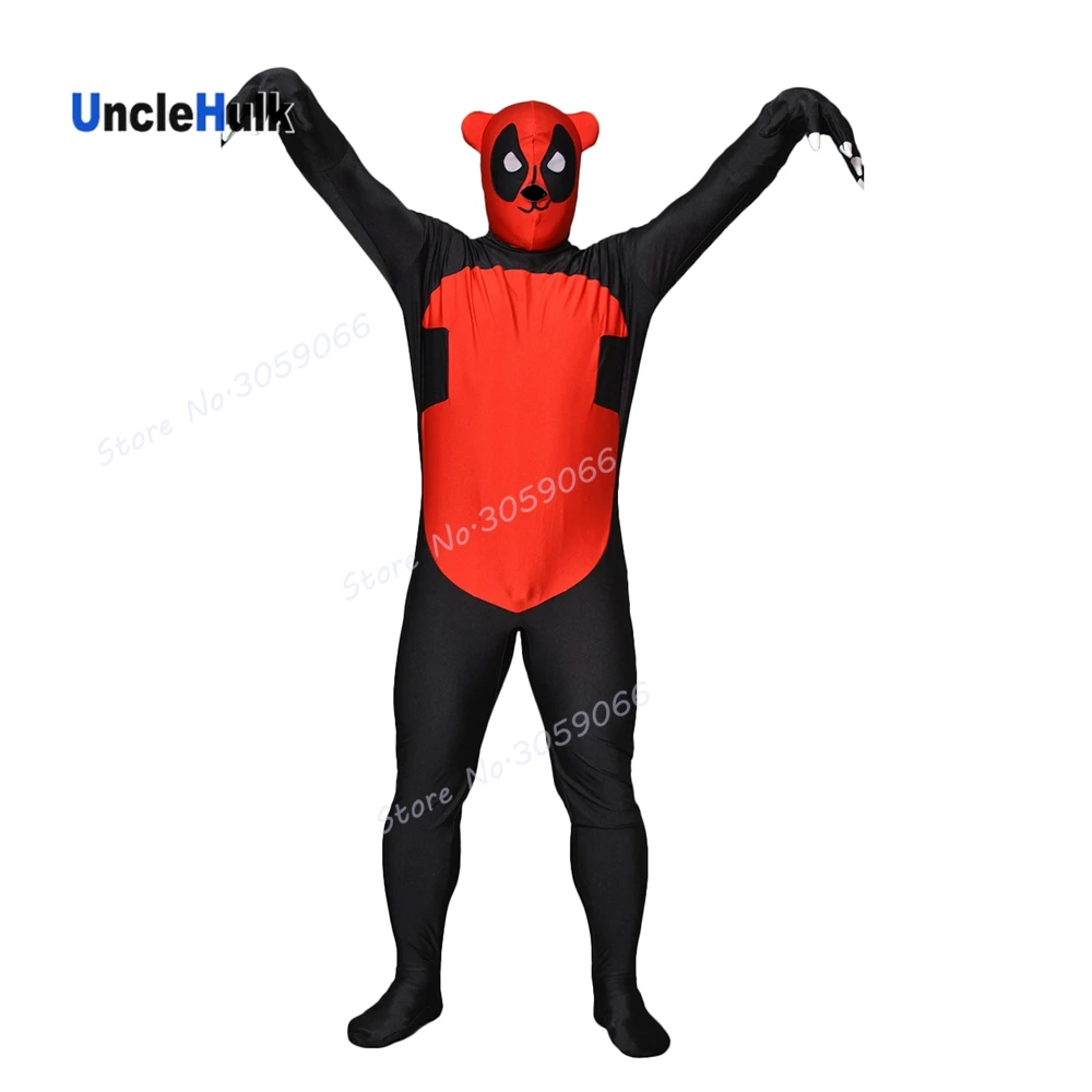 High Quality Panda Deadpool Spandex Lycra Zentai Bodysuit Pandapool ...