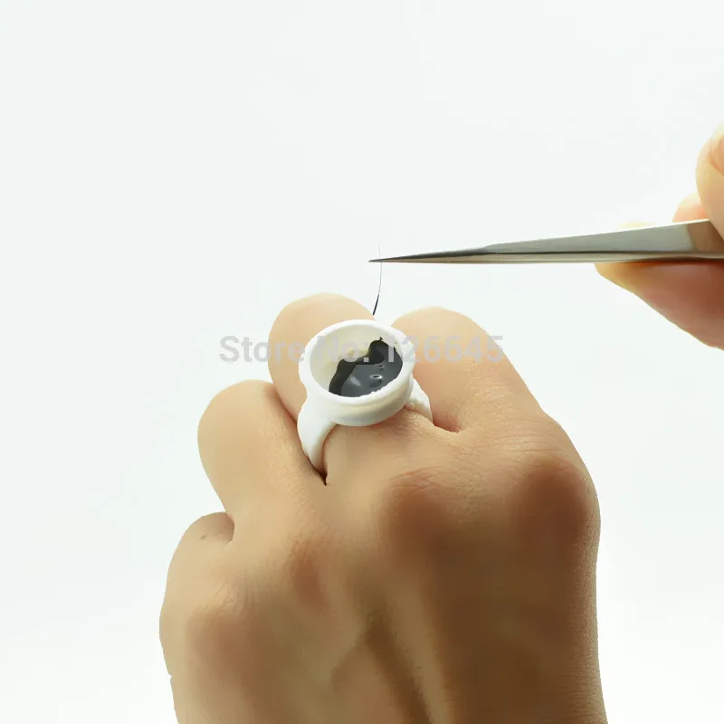 Eyemix 30pcs Glue Ring Disposable Glue Rings For Individaul Eyelash Extension Glue Holder