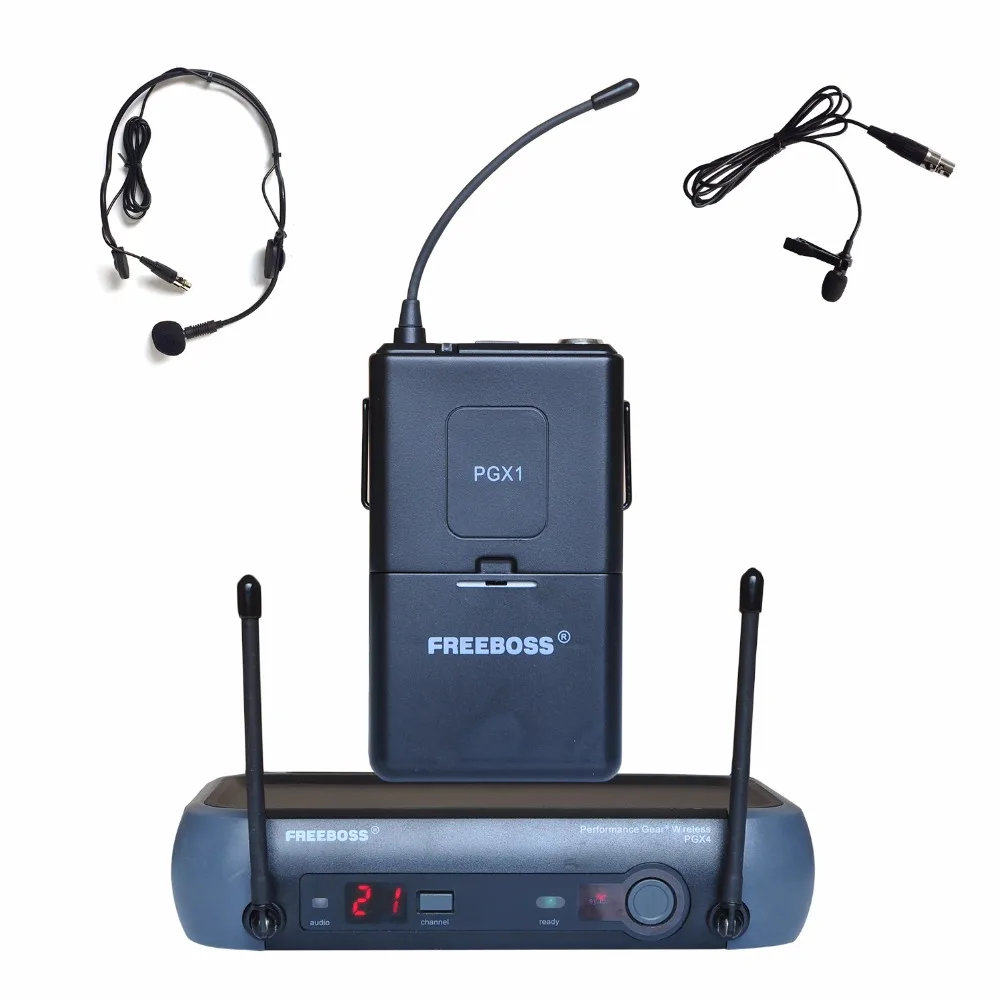 Headset and Collar Body pack UHF dual Wireless Microphone KTV Karaoke ...