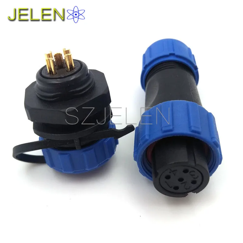SP13, waterproof 5 pin connector plug socket,wire connector,LED 5 pin ...