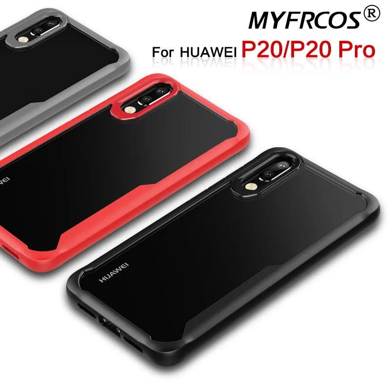 Case For Huawei P20 P20pro Back Cases Simple TPU + PC For Huawei P20 ...