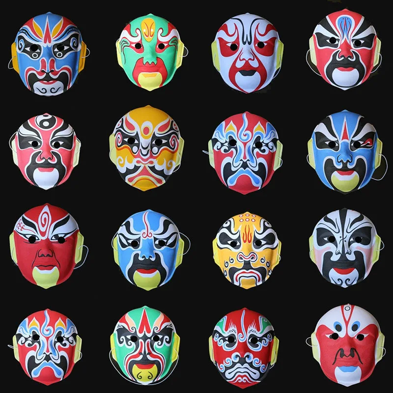 M086 10pcs Chinese Style Hand Paint Beijing Opera Facial Makeup ...