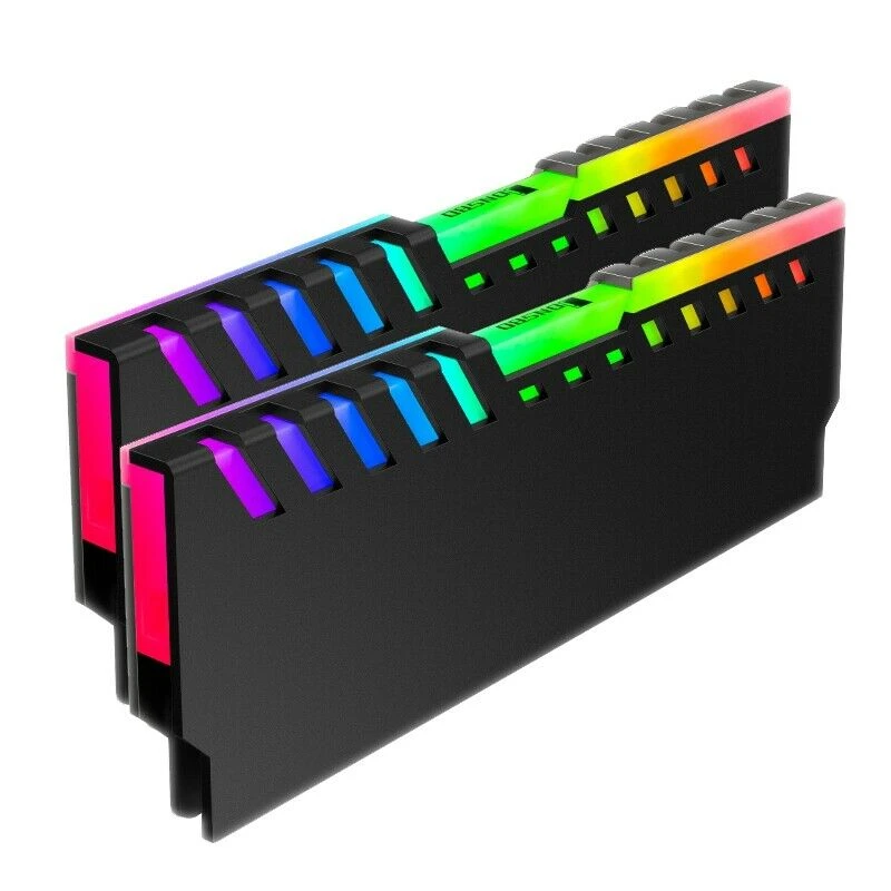 EZDIY-FAB ARGB DDR Memory RAM Cooler,RGB DDR Heatsink(Compatible With ASUS Aura Sync,GIGABYTE ...