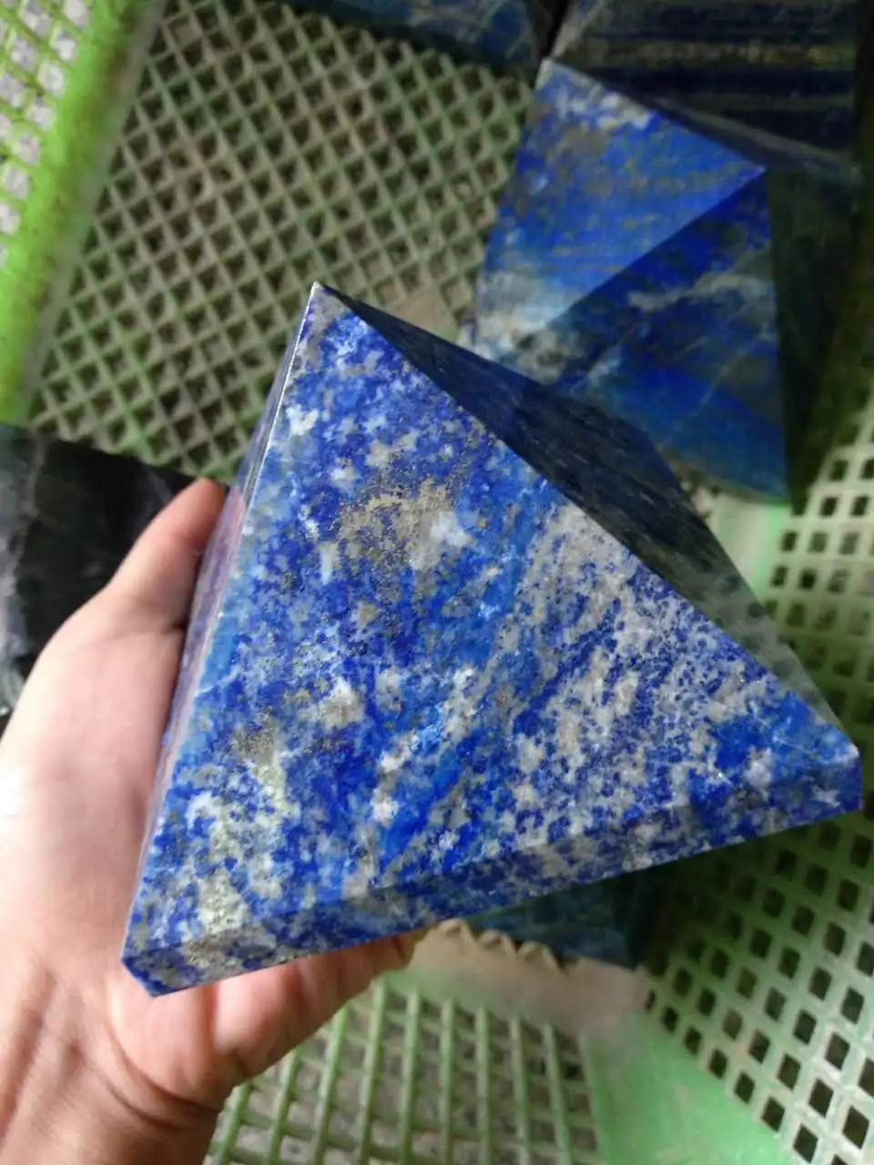 Cristal de cuarzo Natural lapislázuli, 1500g, pirámide, curación ...