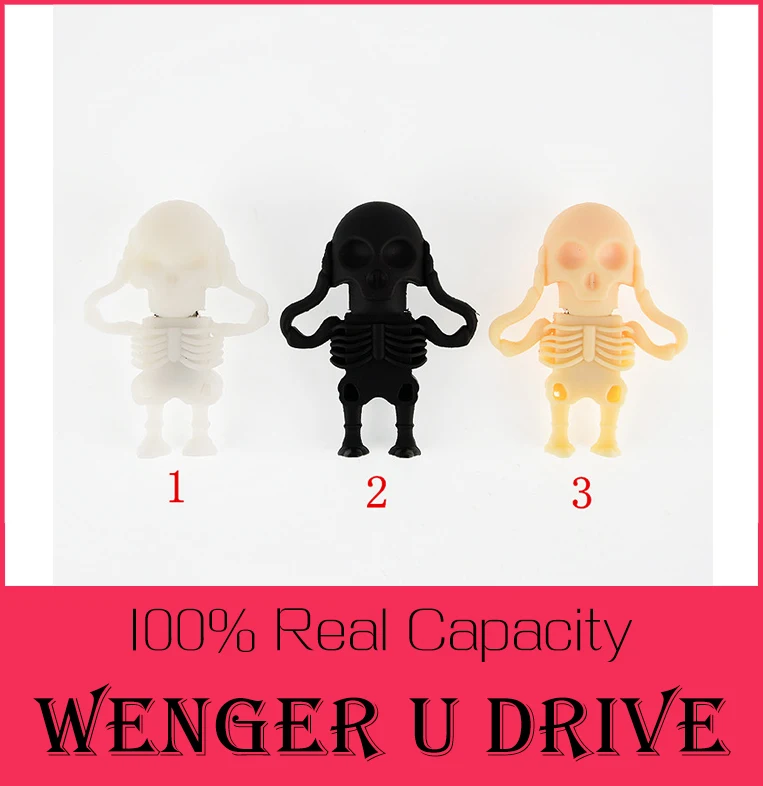 Cool Skull Skeleton people headshot USB Flash drive Real capacity 64GB ...