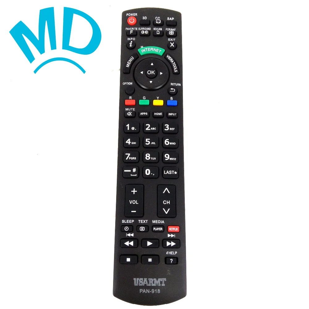 New Universal Remote Control PAN 918 For Panasonic TV With NETFLIX 3D