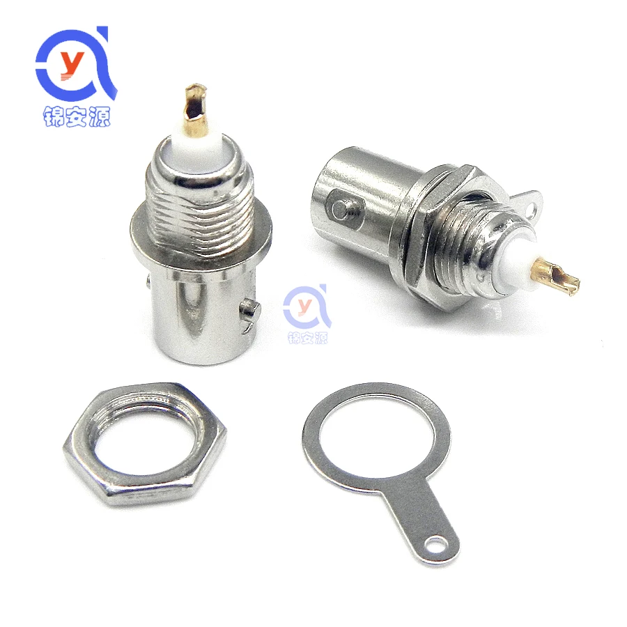 5pcs Bnc Socket Connectors All Copper Bnc Socket Q9 Bus 50ky Oscilloscope Socket Bnc Bus