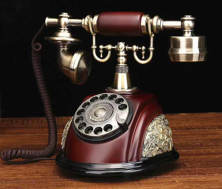 Classical Fashion Antique Fixed Telephone Vintage Rotating Dial Numbers ...