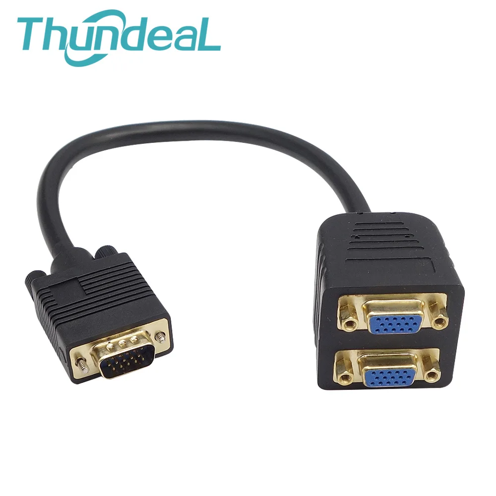 High Quality Vga 2 To 1 Out Switch Switcher Cable Male To Female M/f 2 ...