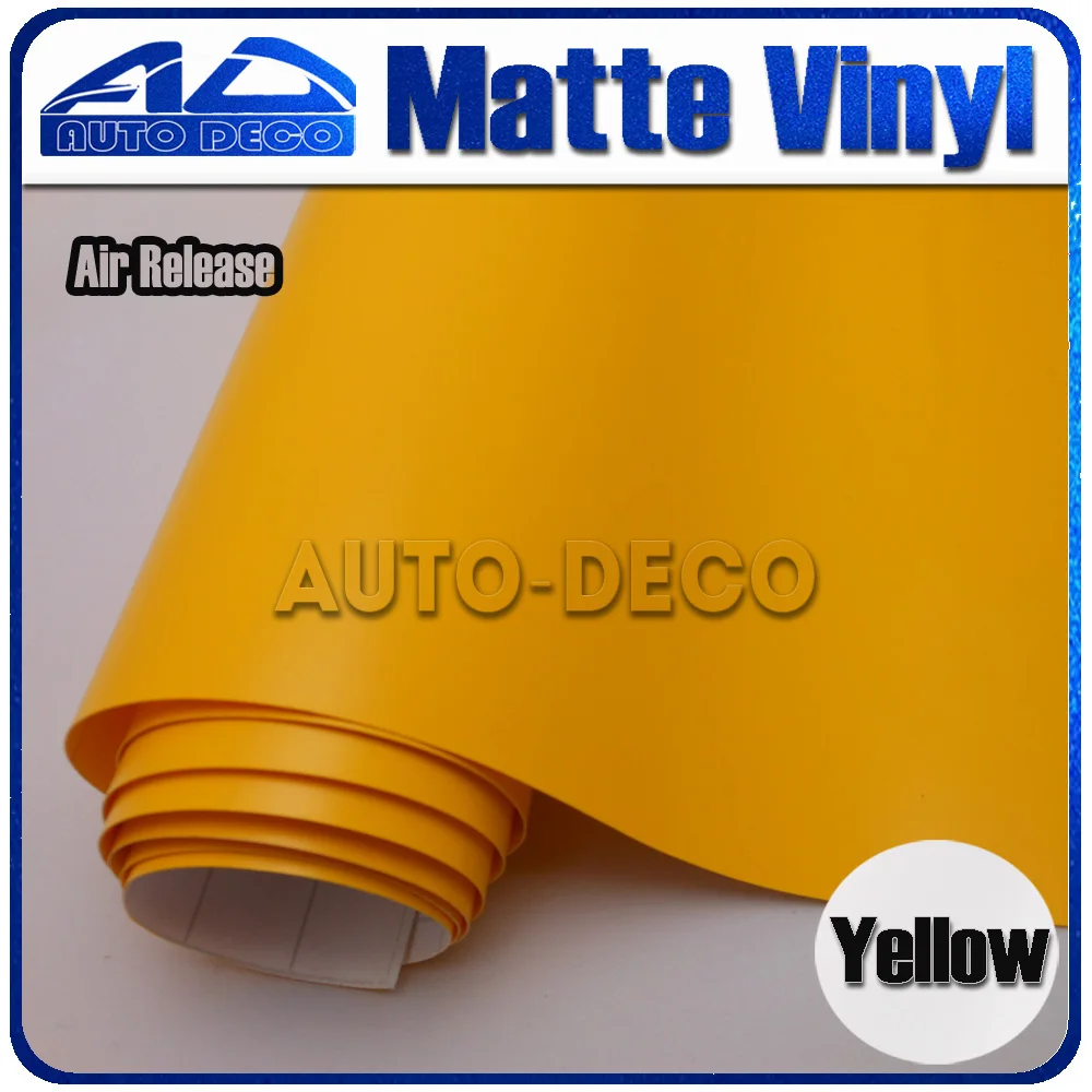 Quality Guarantee Yellow Matte Vinyl Wrap Film Foil Car Sticker With ...