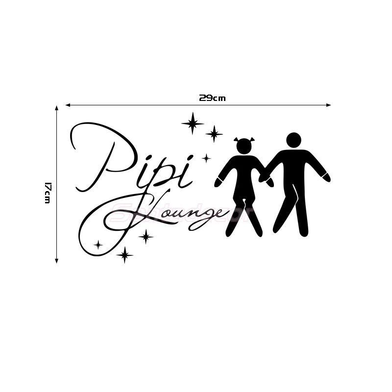DIY French PiPi Lounge Vinyl Wall Sticker WC Toilet Wall Decal Funny ...