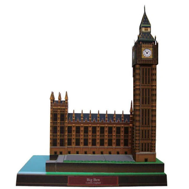 DIY Big Ben, England Craft Paper Model 3D Architectural Building DIY ...