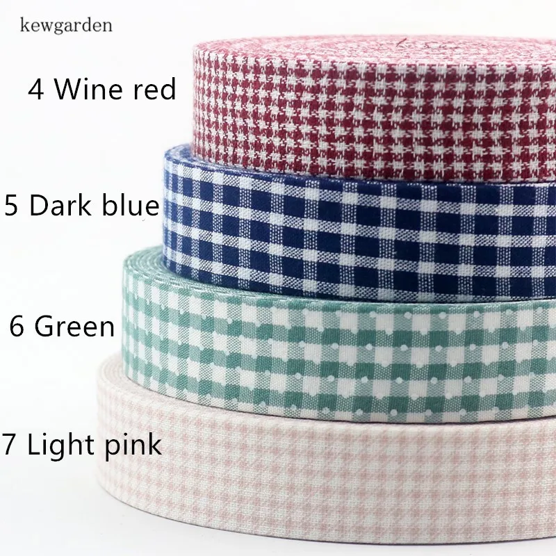 Kewgarden Grid Fabric Layering Cloth Ribbons 38mm 25mm 10mm Handmade ...