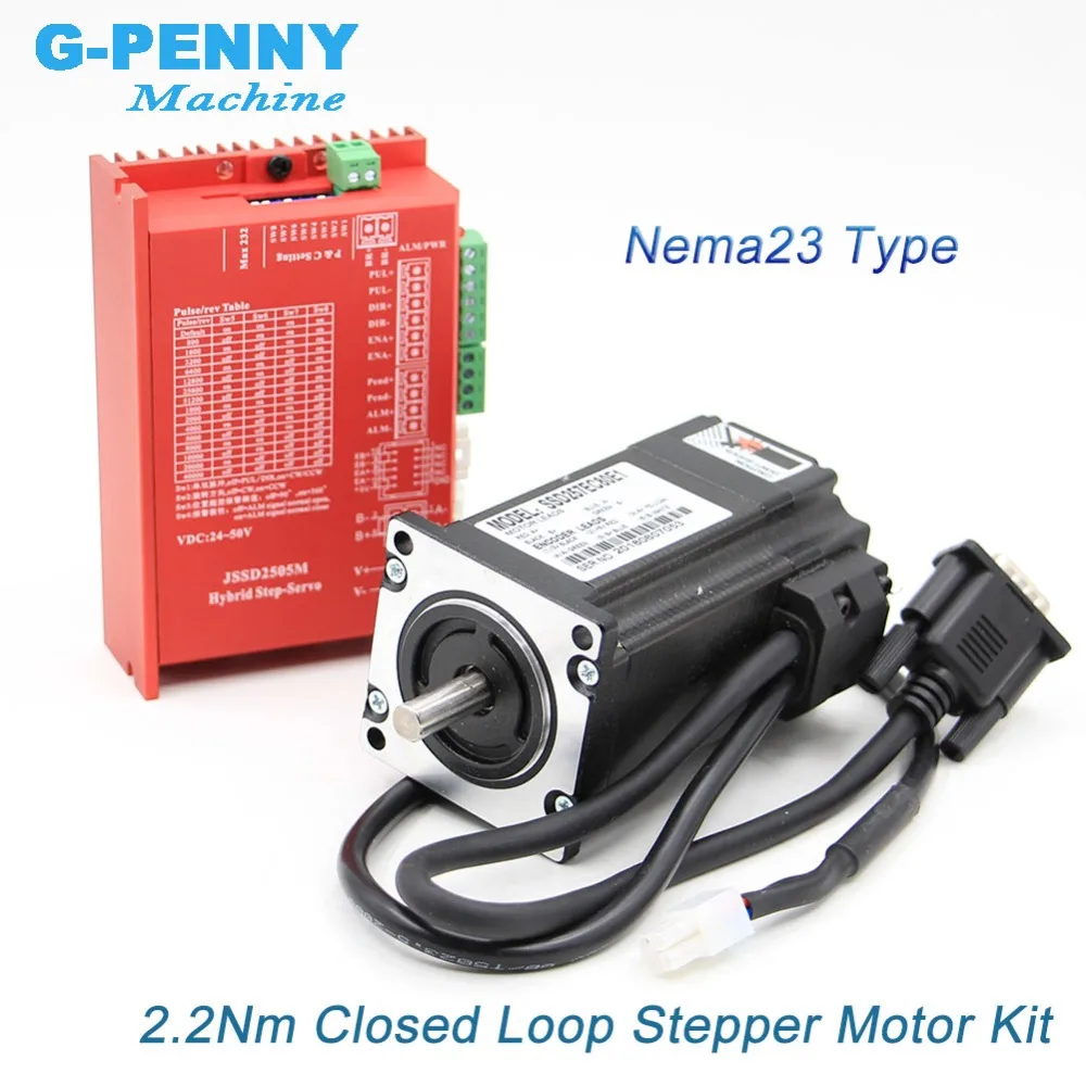 Free shipping! Nema 23 2.2N.m Closed Loop Stepper Motor kits 2.0 Nm 285Oz-in Nema23 stepper ...