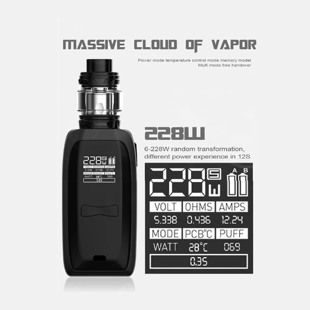 228W Mod Vape Electronic Cigarette Originla ATVS Blade VW TC Box Mod ...
