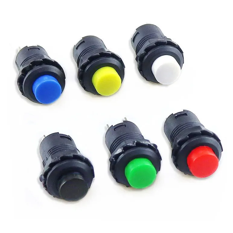 1Pcs Self locking button DS-228 DS228 12mm Lock Latching OFF- ON Push ...