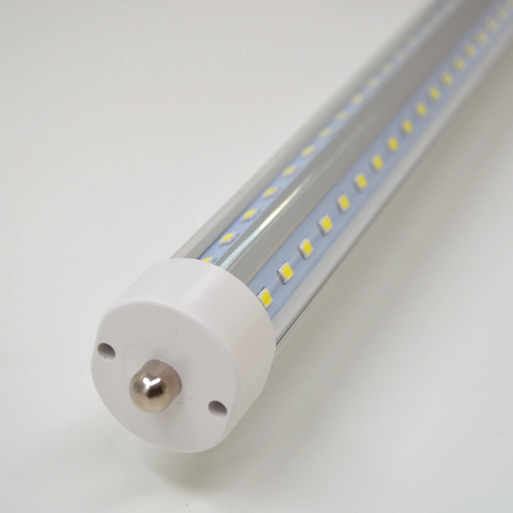 V Shaped 8ft 2.4m LED Tube Light 48W 64W Single pin FA8 R17D HO F96 ...