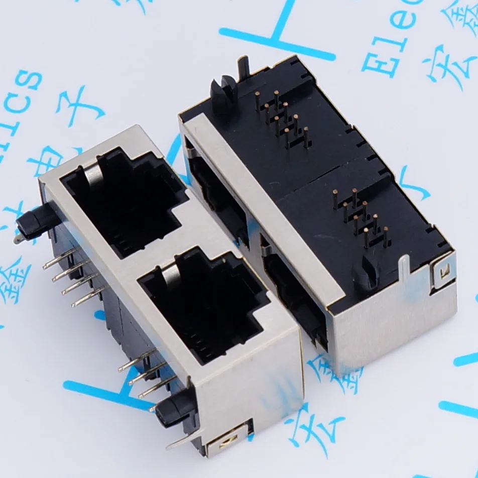 20pcs 8p8c Rj45 Socket Dual-port Network Socket Two Siamese Twin ...