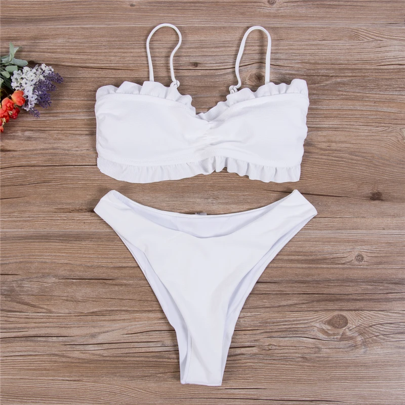 Women's Padded Bikini New Summer Push Up Bra Bandage Swimsuit White ...