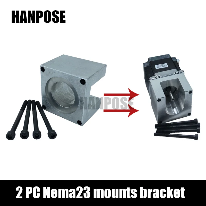 Free Shipping ! 2pcs NEMA 23 Stepper Motor Accessories mounts Bracket ...