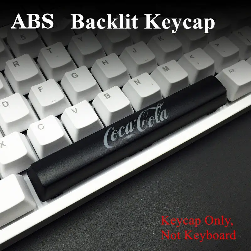 Coke Cola Black Red Backlit Space Bar Keycap 6.25X Artisan OEM Keycaps ...