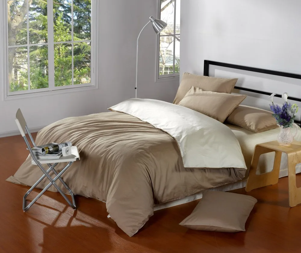 free shipping fashion simple style light coffee beige cotton plain ...