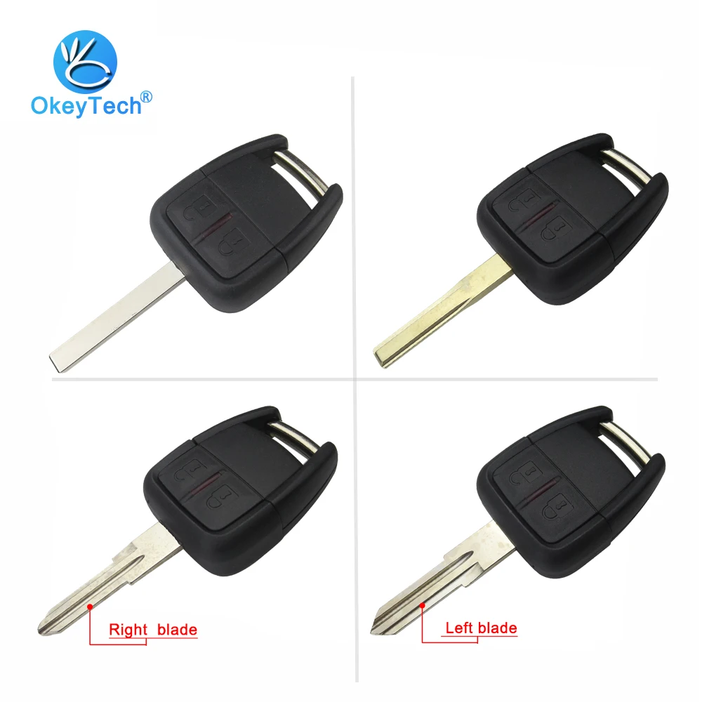 OkeyTech para Opel Chave Shell Caso 2 Botão com Luz buraco HU100 Uncut ...