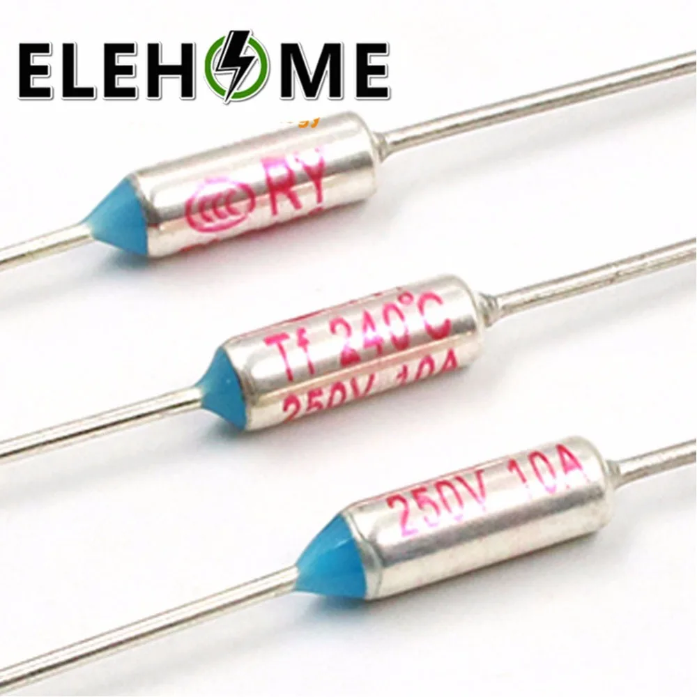 2018 Hot 10 pieces Microtemp Thermal Fuse TF 240 degrees Celsius ...