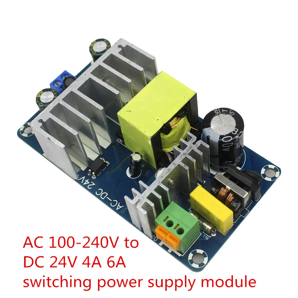 Free Shipping AC 100 240V to DC 24V 4A 6A Switching Power Supply Module ...
