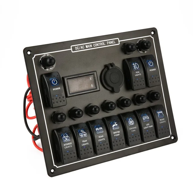 Professional Waterproof DC/AC Main Control Panel 10 Gang Car Boat ...