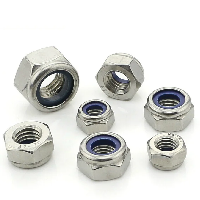 100pcs/lot Metric M3 authentic 304 Stainless Steel Hex Head Nylon ...