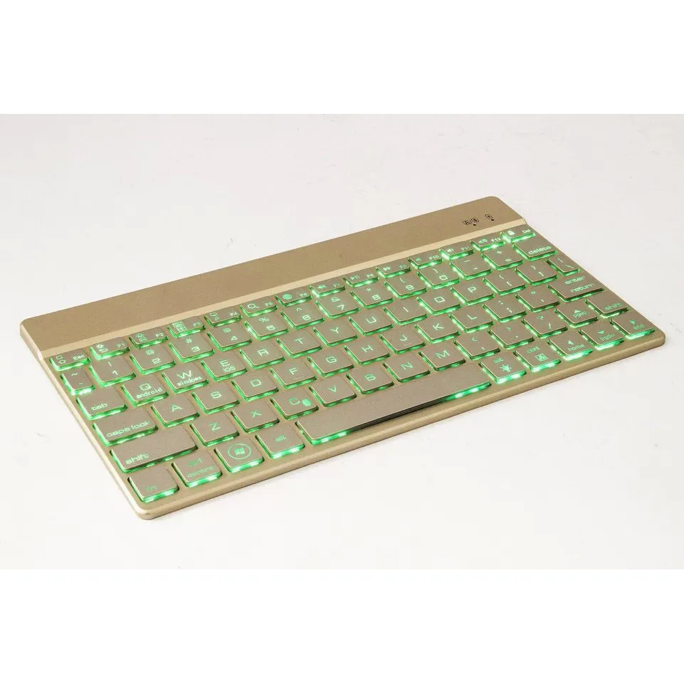 Luxury Aluminium Wireless Bluetooth Keyboard with/without 7 Color ...