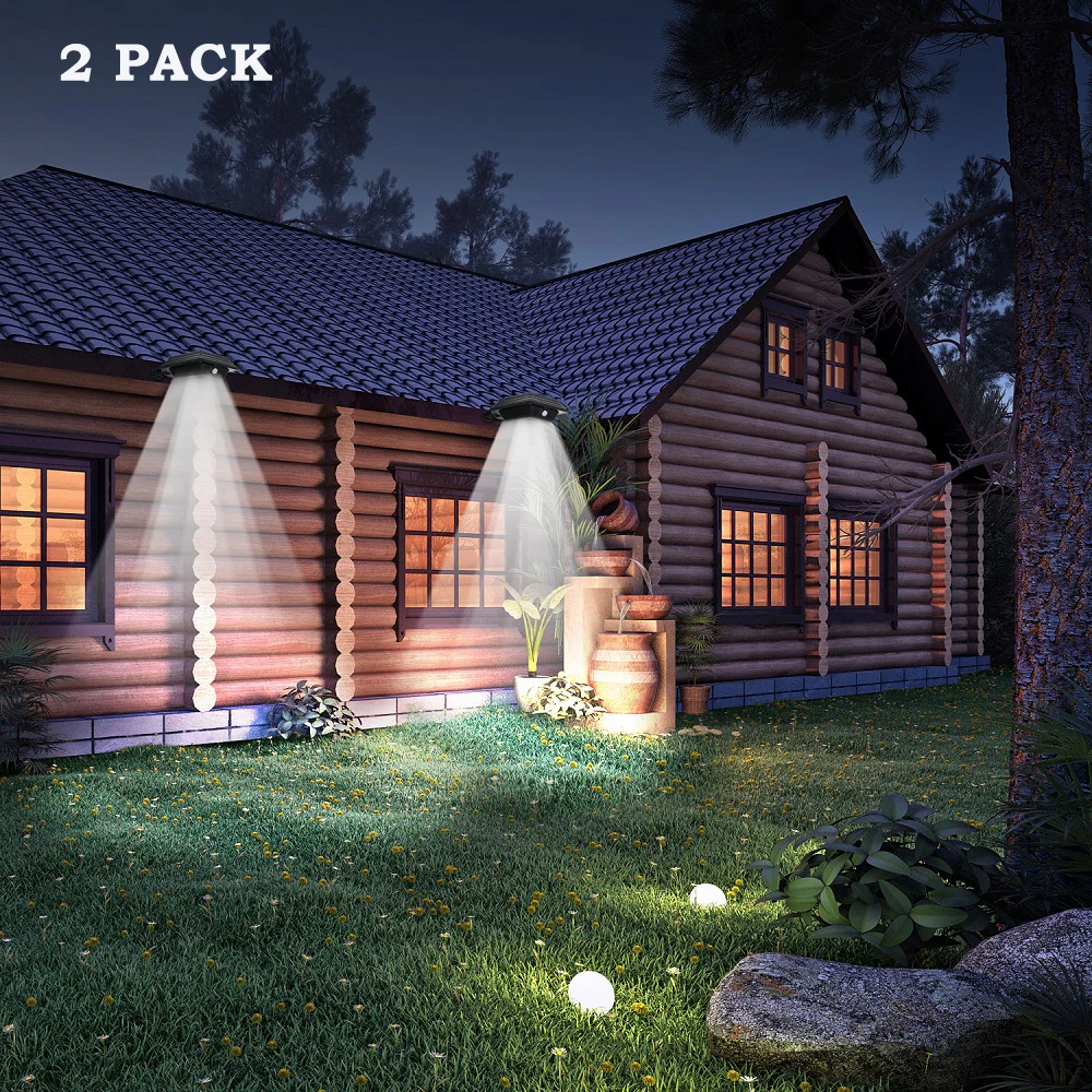 2 pack 12 lâmpada solar led com painel solar led luz solar luz de rua ...