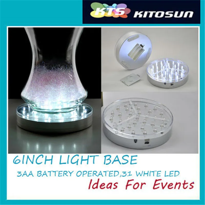 Kitosun Base de luz LED con pilas, iluminación de centro de mesa de ...