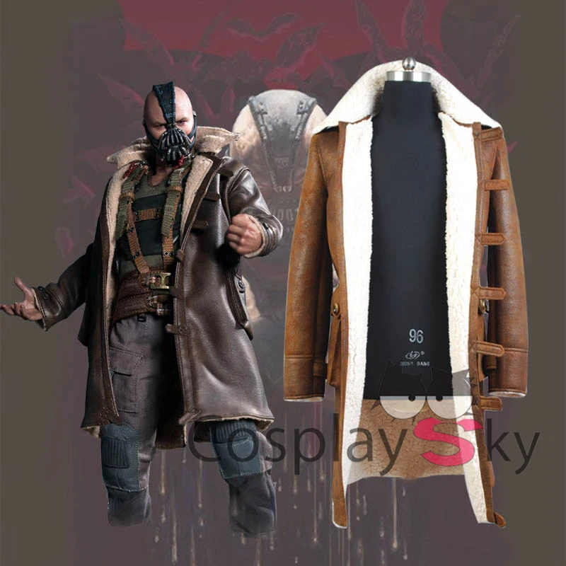 BATMAN Bane Cosplay Costume Halloween Uniform Winter Warm Coat Long ...