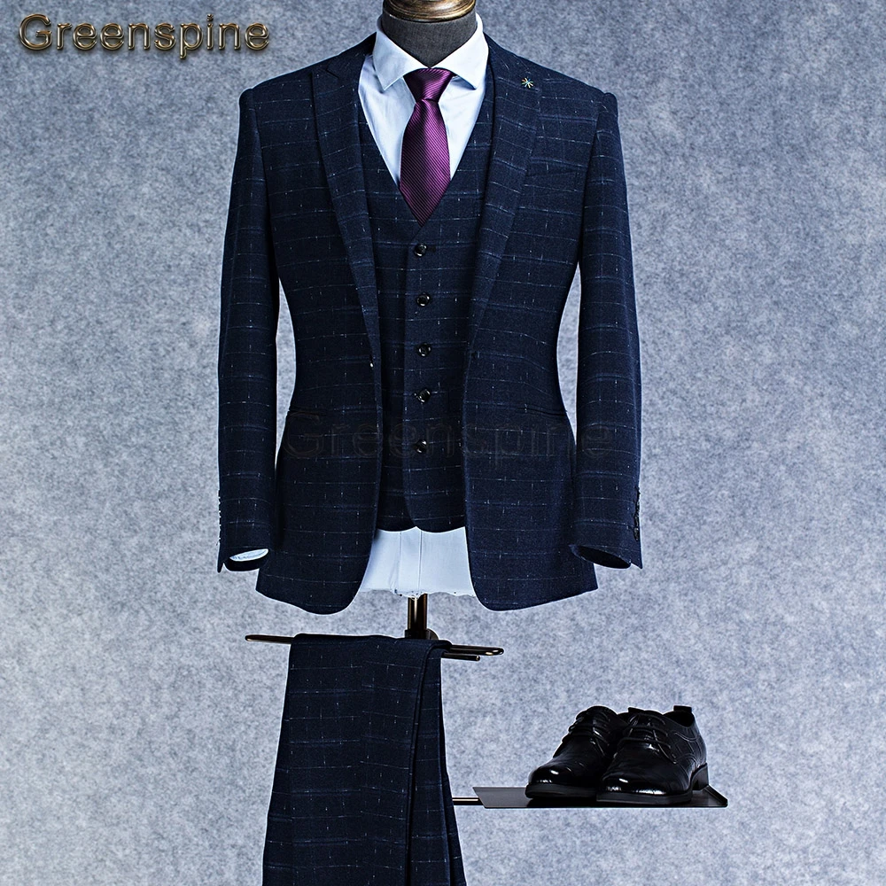 Men's Suit 3 Pieces ( Jacket + Vest + Pants ) Veston Homme Veste ...