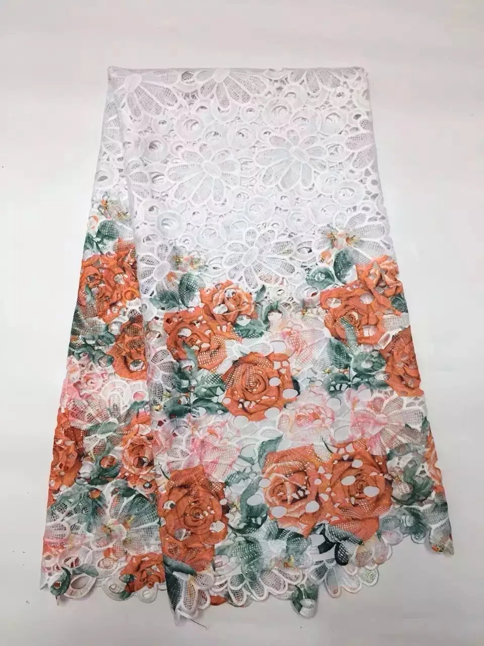 African New Arrival cord lace High Quality Embroidered Tulle Fabric ...