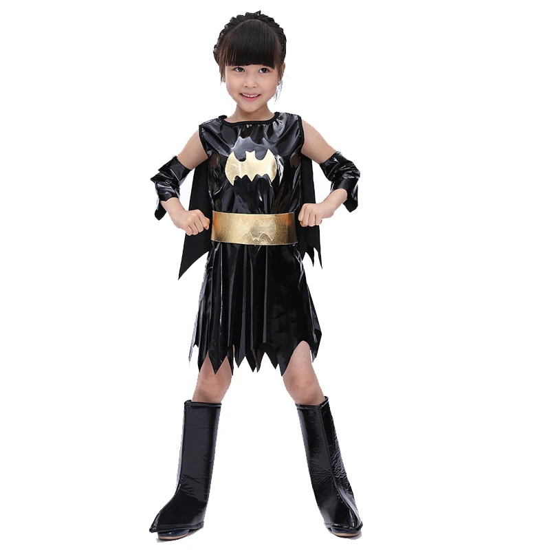 Free shipping new girls Batman costumes performance clothing children's ...