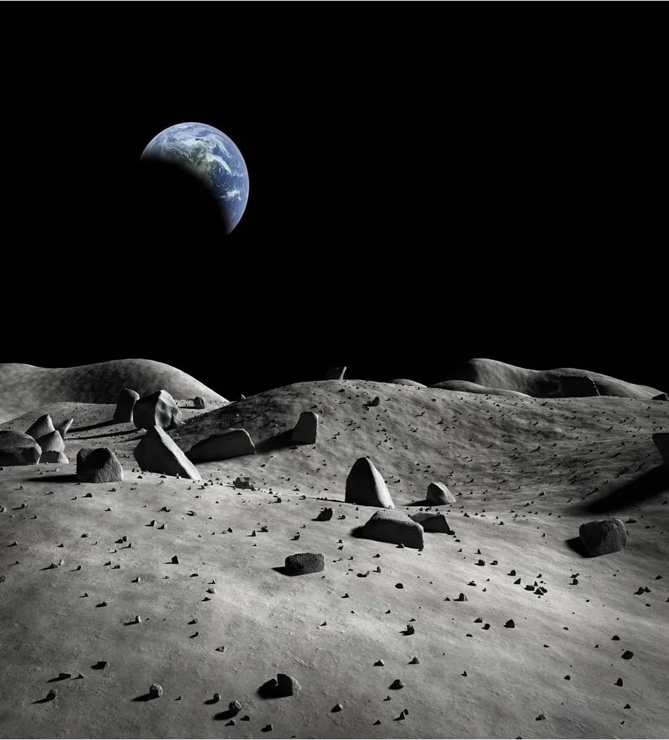 Moon Land Space Night Sky Earth Photography Backgrounds Vinyl Cloth ...