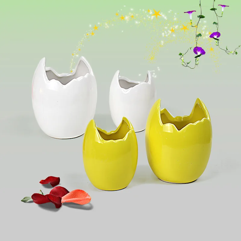 Home Garden Decor Creative Eggshell Pots Potted Plants Planting Pots ...