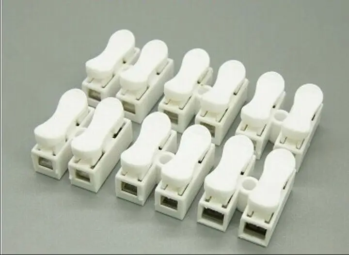 50pcs/lot,NEW 220V 10A Mini CH 2 Press Type Electric Connection ...