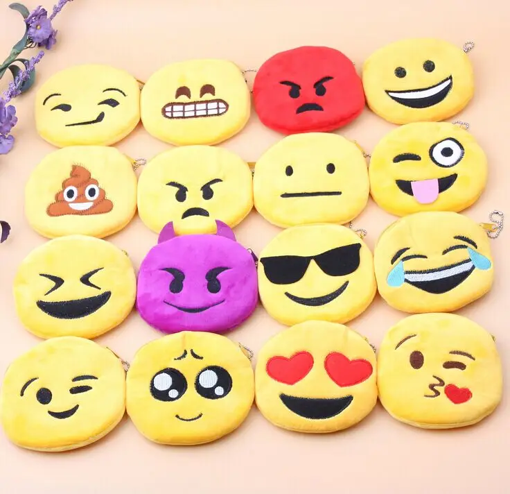 1Piece Random Design , Kawaii Emoji Plush Toy , 10CM Keychain Gift ...
