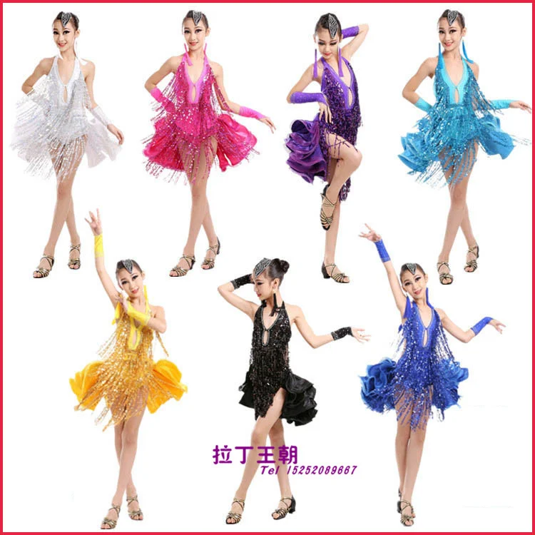 2016 Children Ballroom dancing Girls Dance Competition Ballroom Samba ...