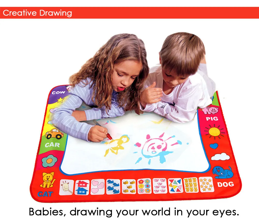 Children Doodle Drawing Toys 1 Painting Mat + 2 Water Drawing Pen Child ...
